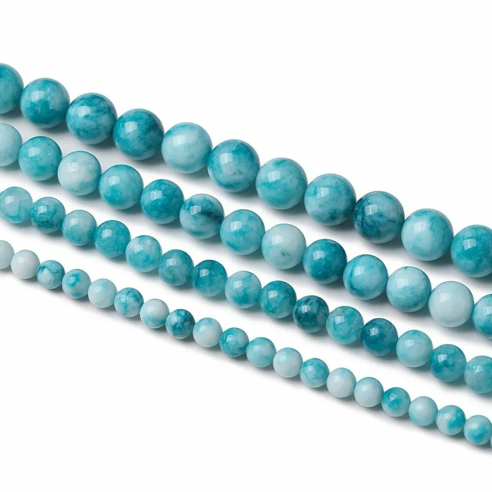 Ларимар 12 мм для создания украшений , бусины на нитке (около 32 шт)