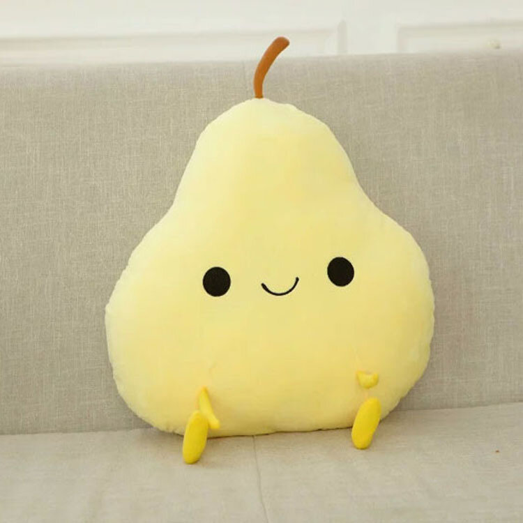 Плюшевые игрушки Фрукты Подушка оранжевая груша персик Подушка ворс Подушка Диван Подушка Груша 44*40 см_Фруктовая