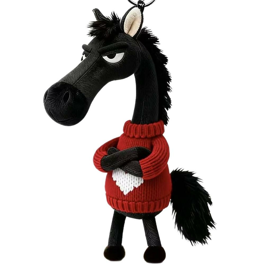 14 см Мягкая игрушка-брелок в виде лошадки для рюкзака, новогодний подарок для мальчиков и девочек