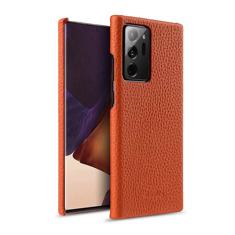 Melkco премиум кожаный противоударный чехол для Samsung Galaxy Note20 Ultra - Оранжевый защитный чехол