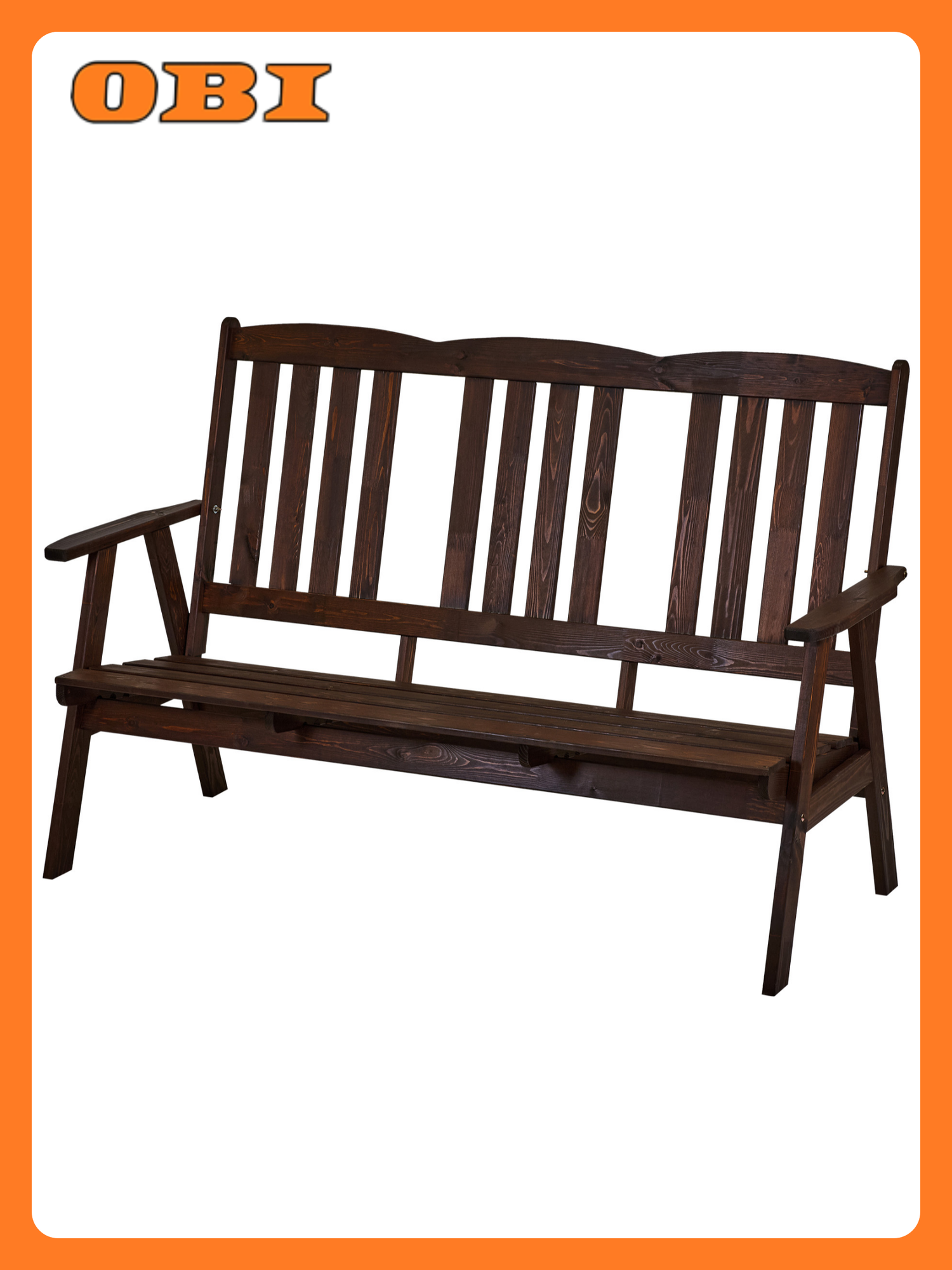 Скамья-реклайнер "Оливер", 3 места, деревянная, 150 см х 74 см