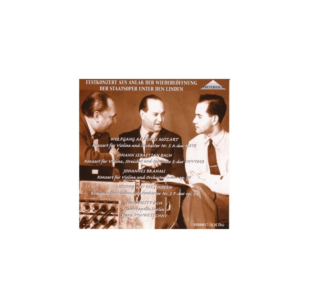 Диск Franz Konwitschny with David Oistrach and Staatskapelle Berlin - by Mozart, Franz Konwitschny and Staatskapelle Berlin (2 CD)