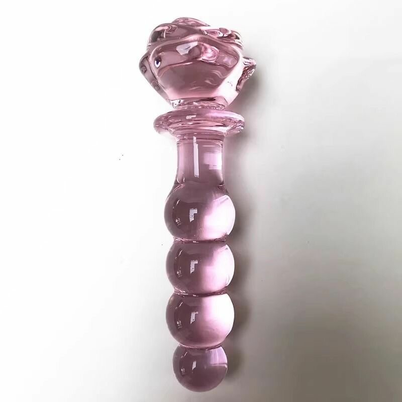 Анальная пробка в форме розы, стеклянный искусственный фаллоимитатор, бусина задней камеры, бусина из тыквы, анальная