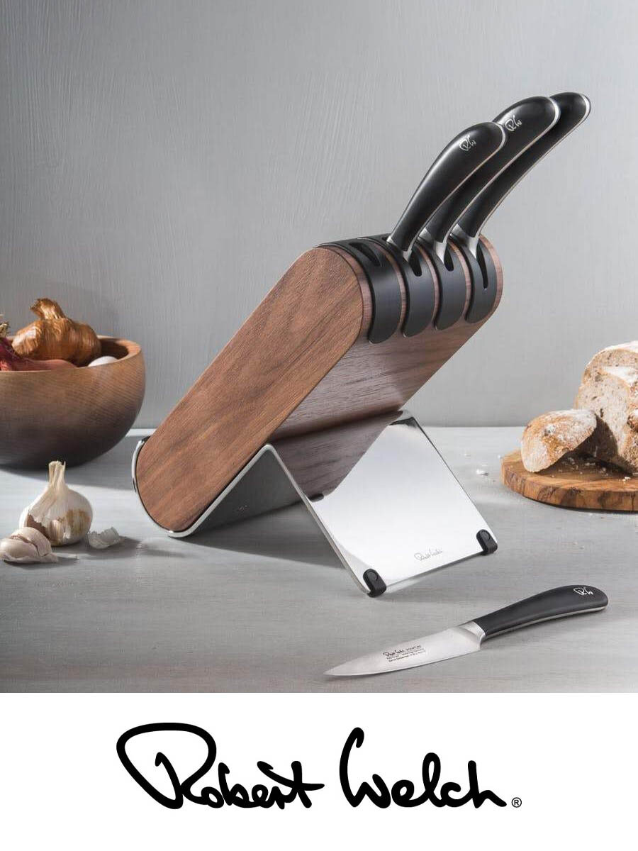 Набор кухонных ножей 4шт Robert Welch Signature в подставке, 4 ножа в подставке
