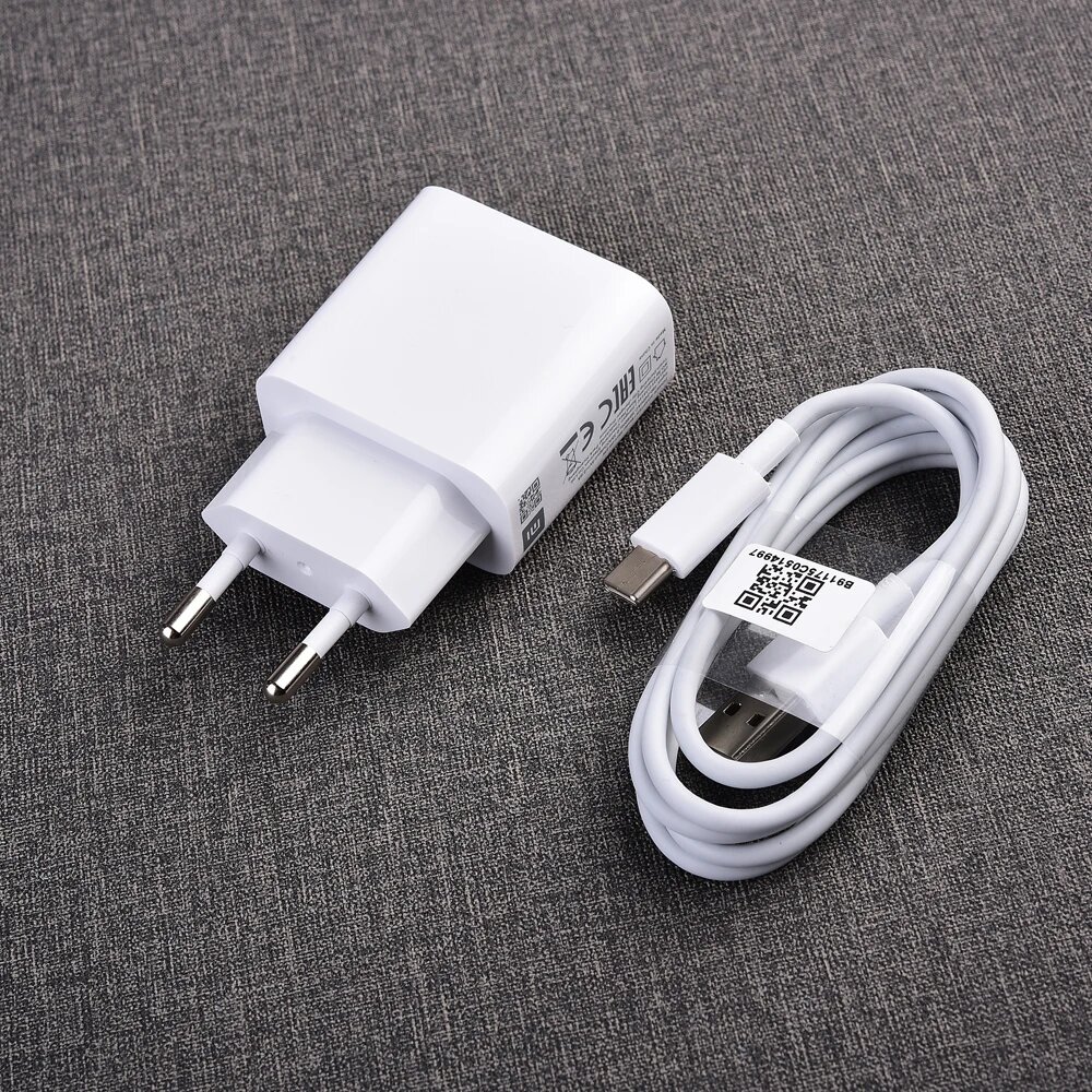 Оригинальное зарядное устройство Xiaomi 5В 2А 10Вт EU and Type C cable