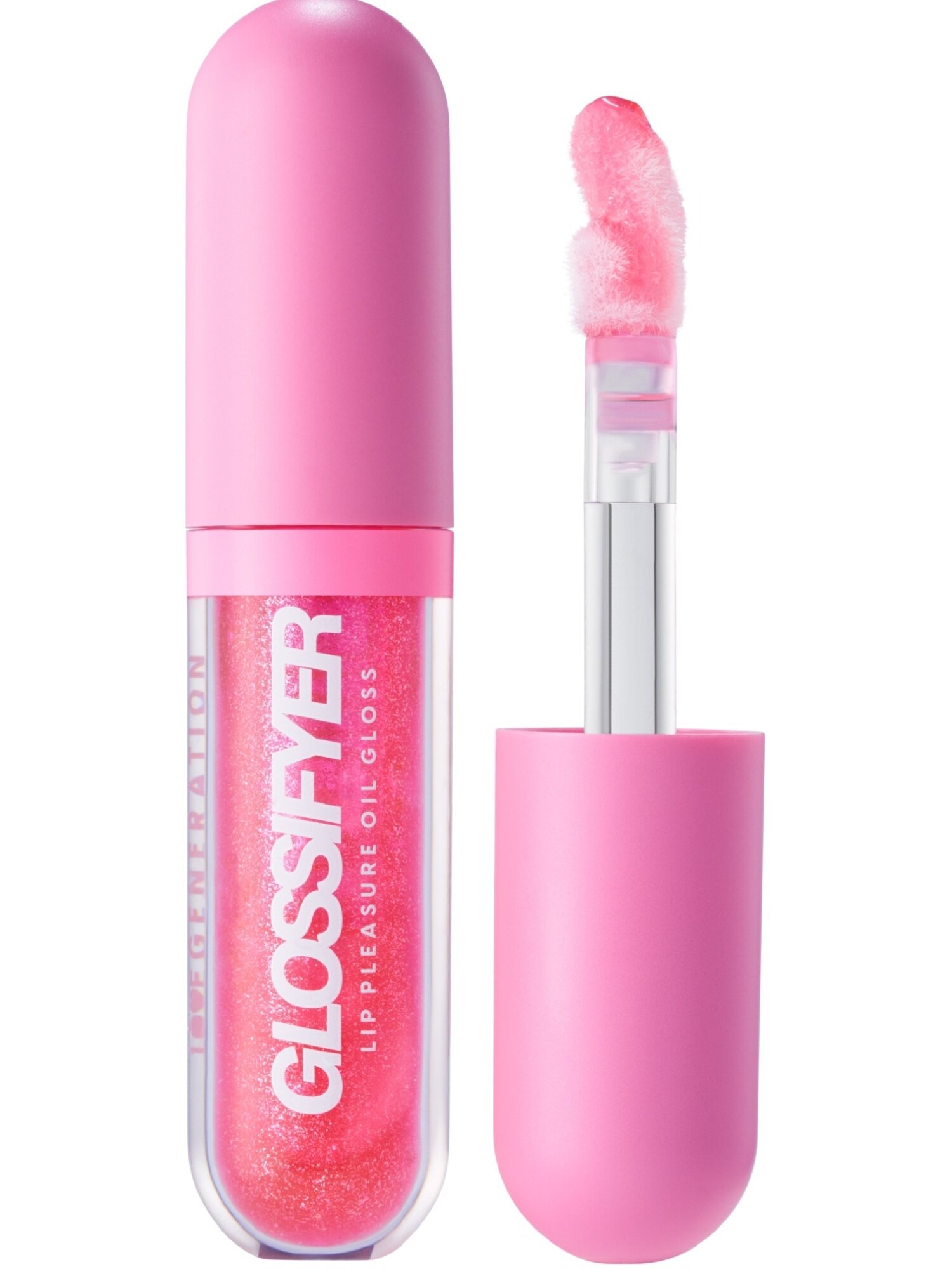 Масло-блеск для губ Love Generation Glossifyer глянцевый, с эффектом сияния и увлажнения, тон 03, розовый блестящий, 3,5 мл