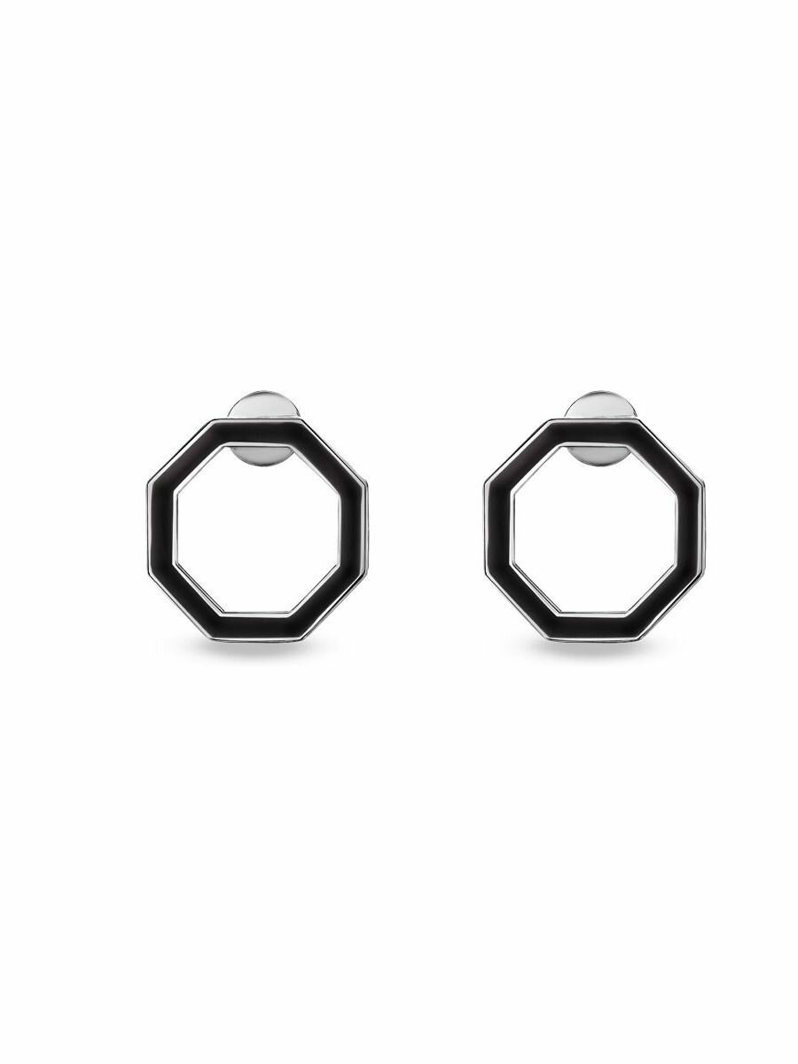 Серьги пусеты, серебро, 925 проба, эмаль