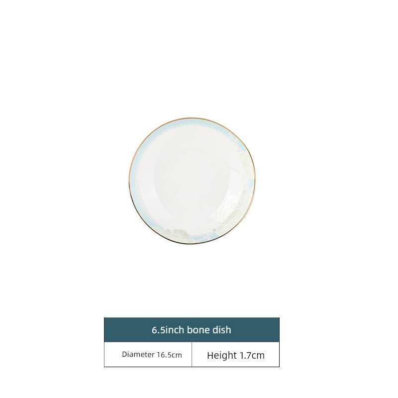 Керамическая тарелка для риса Shunxiang Yanshe из костяного фарфора в новом китайском стиле, одиночная, для дома,