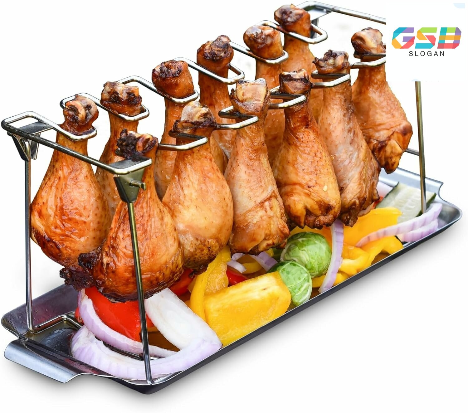 Решетка для куриных ножек и крыльев-Простая в использовании стойка для куриных ножек с 12 слотами