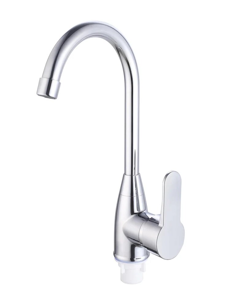 Смеситель для кухни РМС PL5 PL5CH-017F с поворотным изливом, хром, глянцевый, однорычажный, с керамическим картриджем