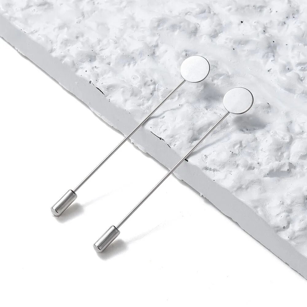 Основа для броши "Игла" , 74х10мм, 5штук, цвет: серебро, фурнитура для создания украшений, булавка