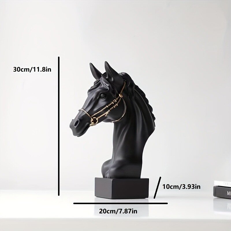 Скульптура головы лошади, декоративная статуэтка из смолы, в европейском стиле, для гостиной, бара или офиса