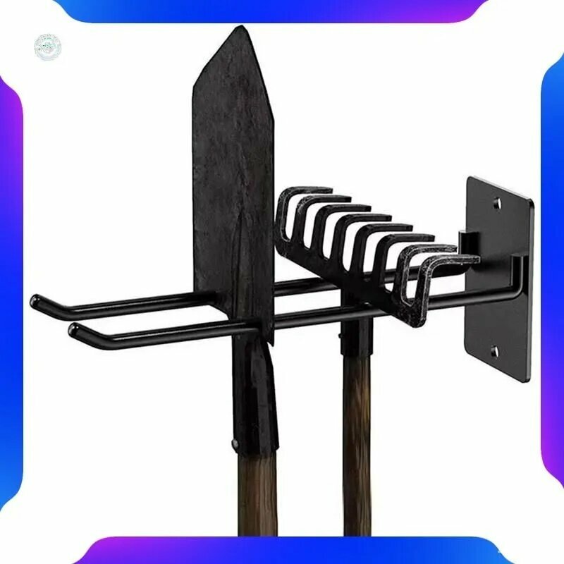 Настенный крюк для хранения садовых инструментов, универсальный органайзер для лопат, грабель и шлангов в гараж, сарай или подвал