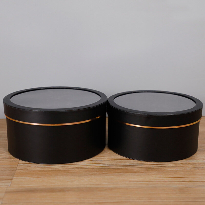 Набор круглых окон ПВХ цветочная подарочная коробка День святого Валентина прозрачная цветочная коробка упаковка для цветов подарочная коробка