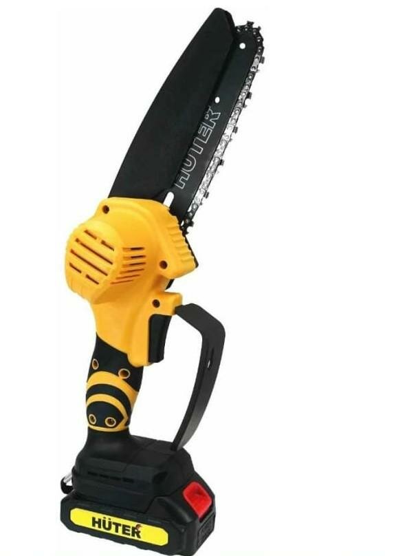 Пила цепная аккумуляторная 20В длина шины 150ММ 6" цепь 36 ШАГ 1/4 один аккум HUTER