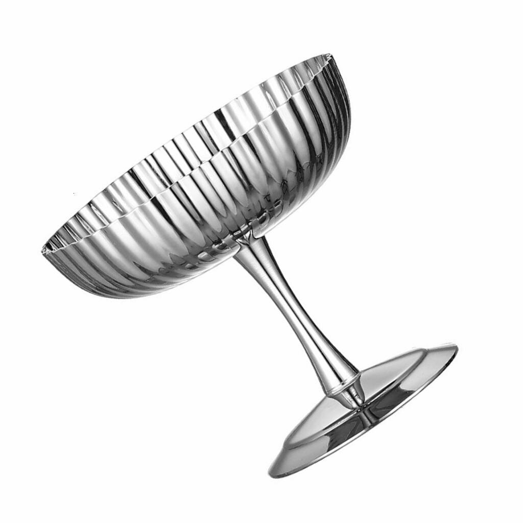 Стальная чаша для десертов с ножкой