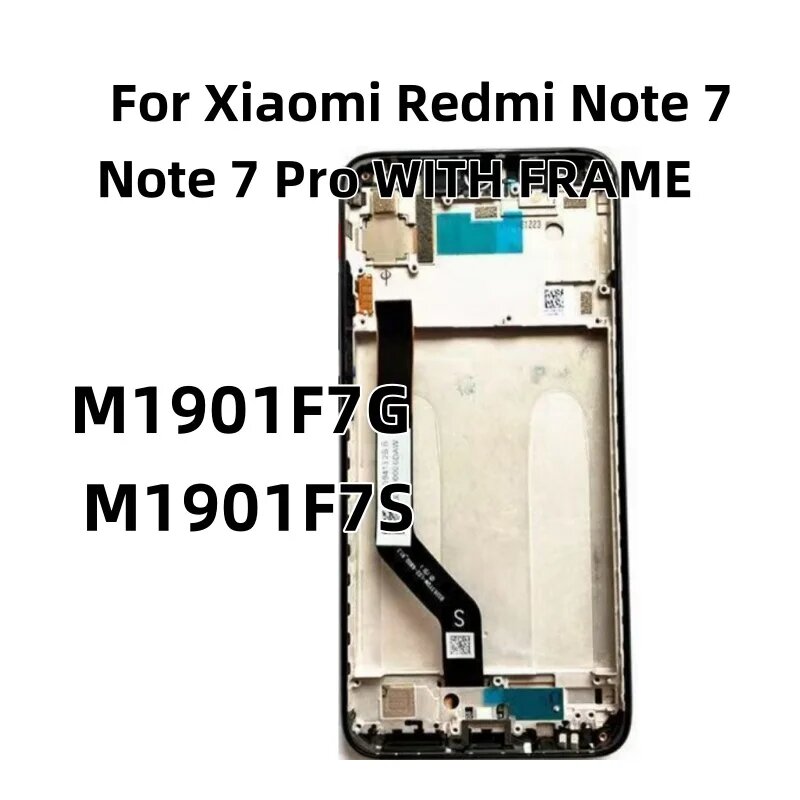 Новый ЖК-дисплей для Xiaomi Redmi Note 7 Note 7 Pro, дигитайзер сенсорного экрана в сборе M1901F7G M1901F7S, запасные части с рамкой