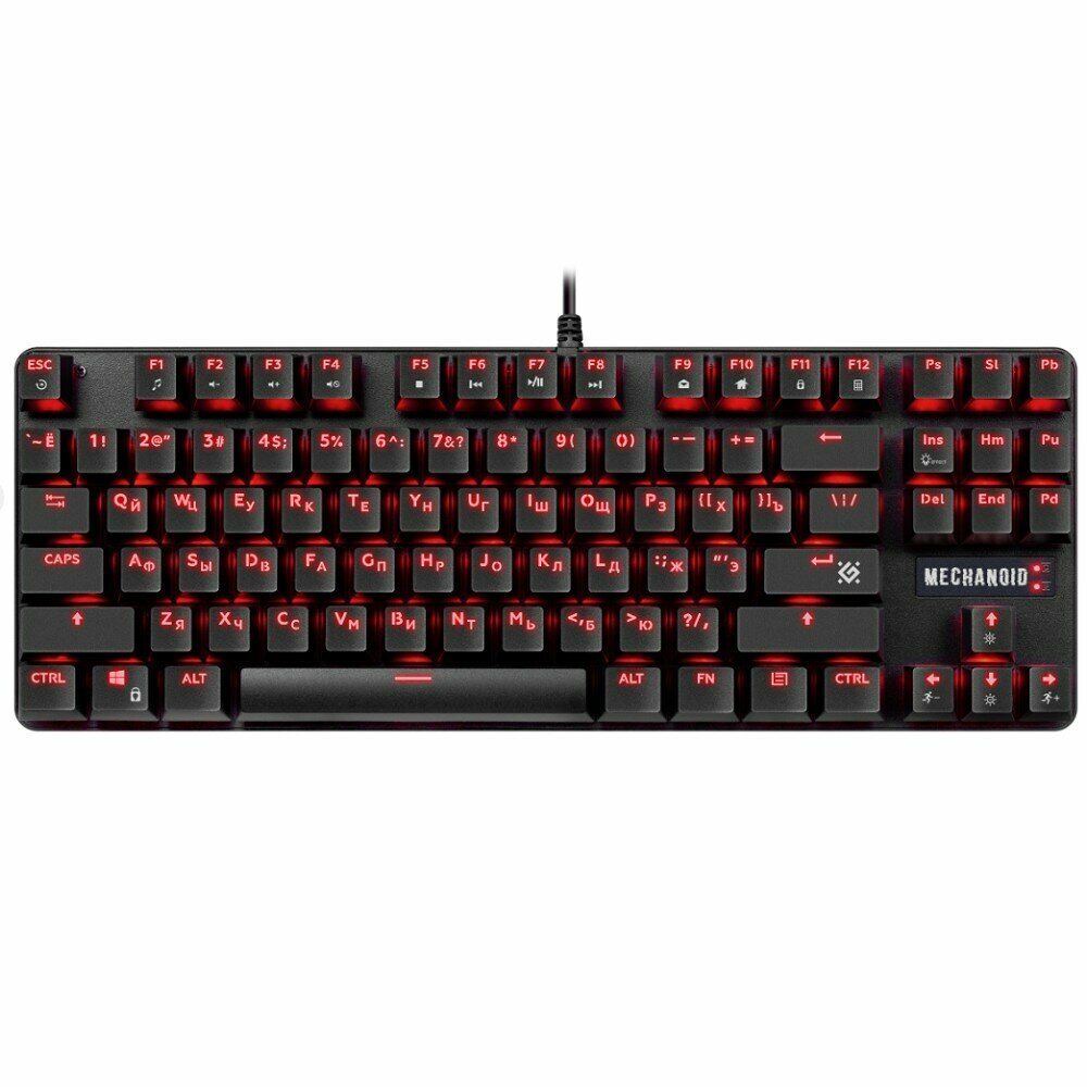 Defender Клавиатура Клавиатура Mechanoid GK-581 RU, черный,87кн, SNK корич