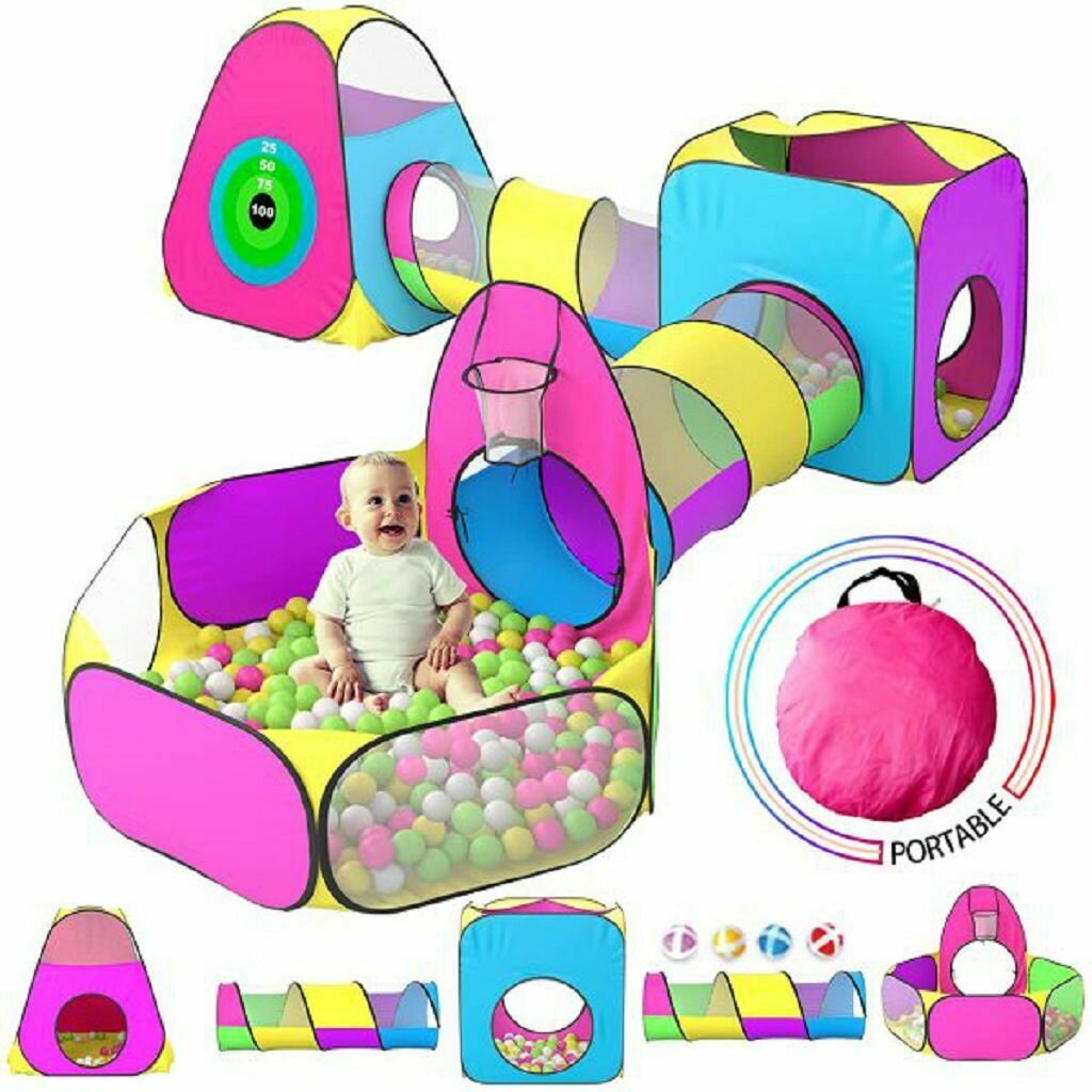 Детская Палатка для игр (комплект 2 палатки , 2 тоннеля , манеж)