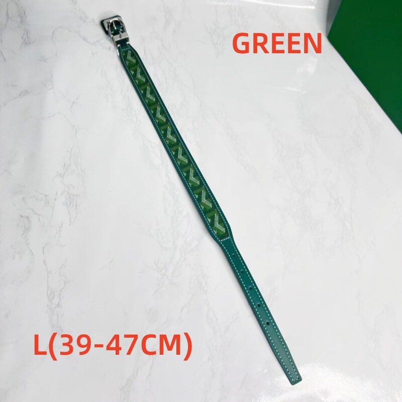 Ошейник для собак из кожи PetCollar, маленький и средний, товары для домашних животных Goyard, ошейник для кошек и французских бульдогов, маленький