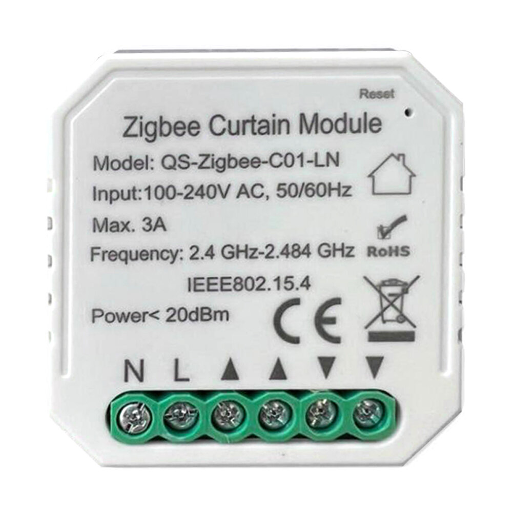 Интеллектуальный модуль для штор Tuya ZigBee, многофункциональный инструмент для дома, совместимый с Alexa Home.