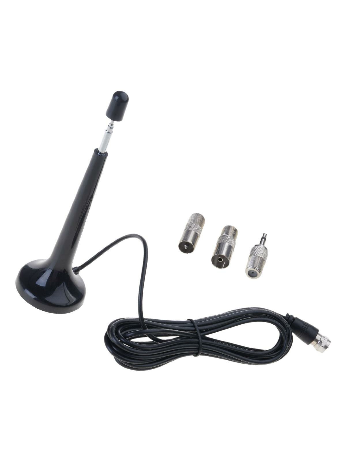 Телескопические FM-антенны мощностью 75 Ом, бытовые усиленные антенны с 3 адаптерами