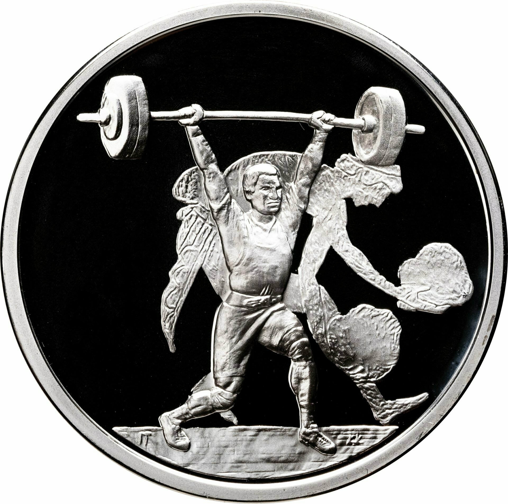 Греция 10 евро 2004 Proof "XXVIII летние Олимпийские Игры, Афины 2004 - Тяжёлая атлетика", Серебро 925