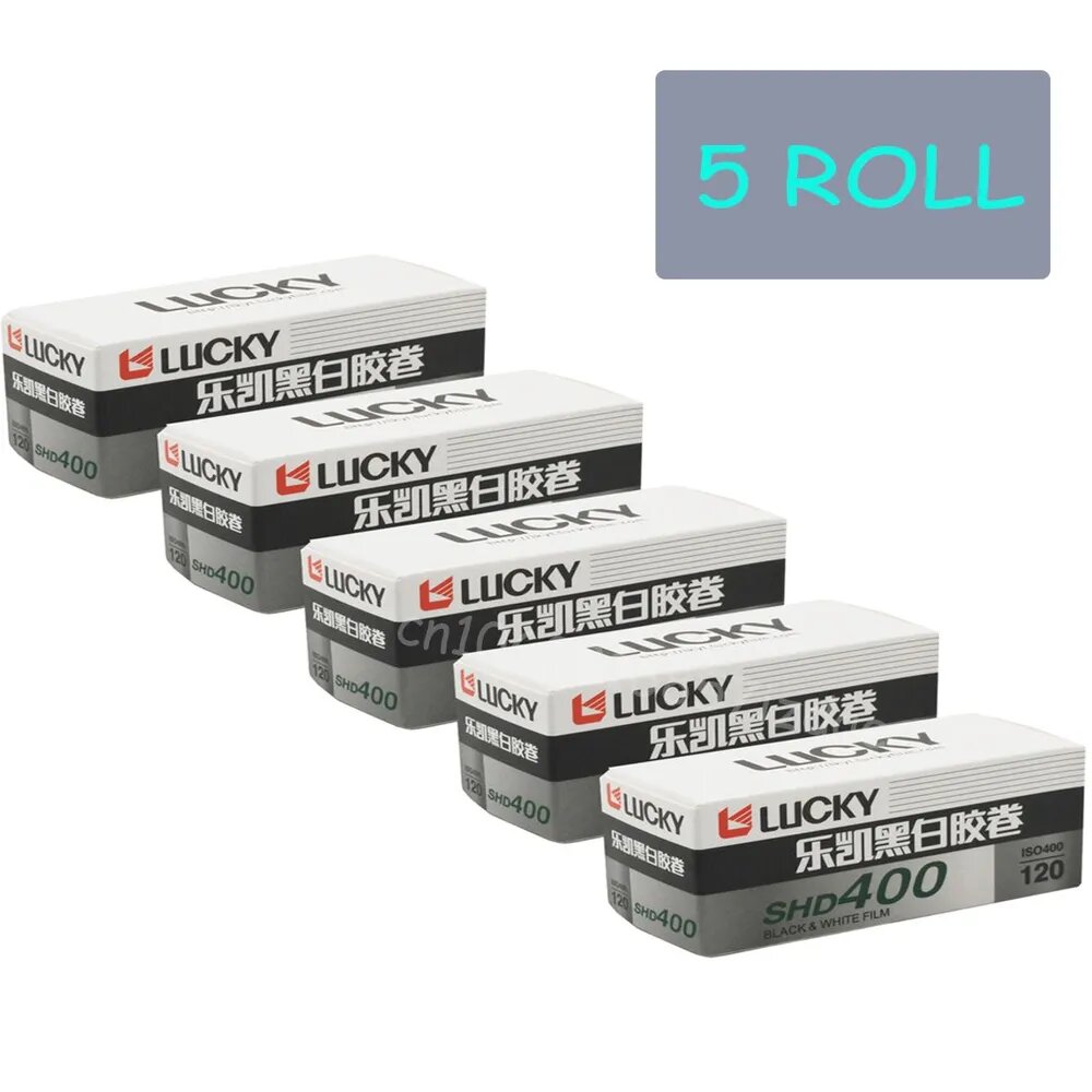5 Rolls LUCKY пленки SHD 400 ISO 400 Черно-белая негативная пленка 120mm (2026.12 год)