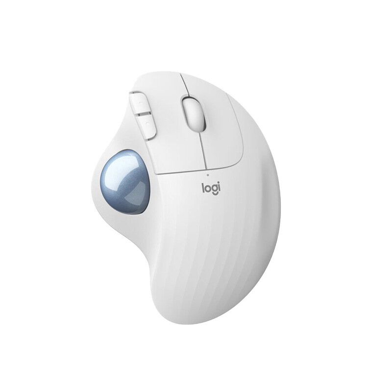 Logitech M575 беспроводная мышь с трекболом эргономичный дизайн белый цвет для офиса и дома