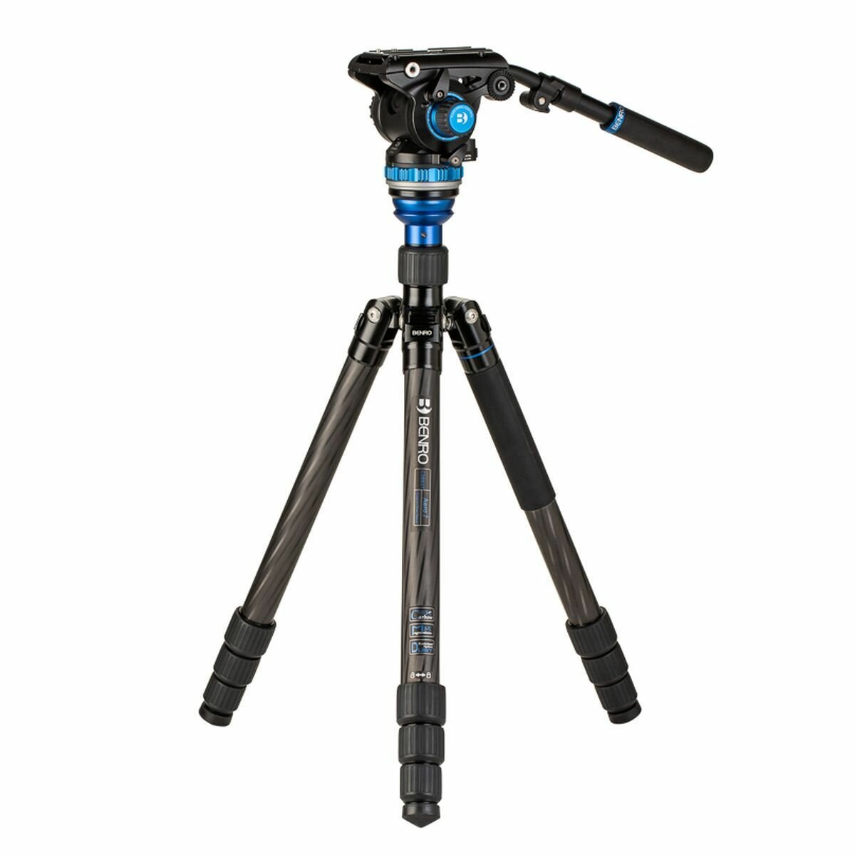 Штатив видео Benro C3883TS6PRO Aero, трансформер в монопод, карбоновый, с видеоголовой