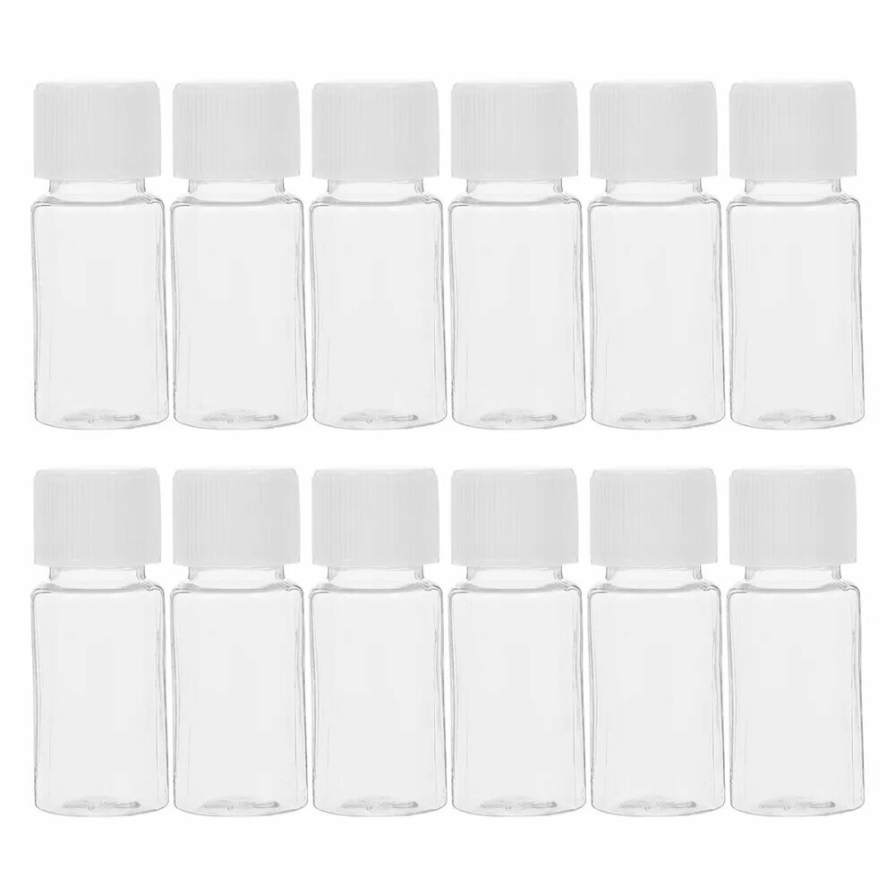 Прозрачные пластиковые бутылочки для пробников 10 мл, набор из 25 штук для хранения лосьонов