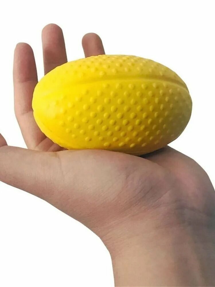 Мяч для развития силы хвата и снятия стресса, массажный эспандер для кисти и пальцев, тренажёр рук, жёлтый