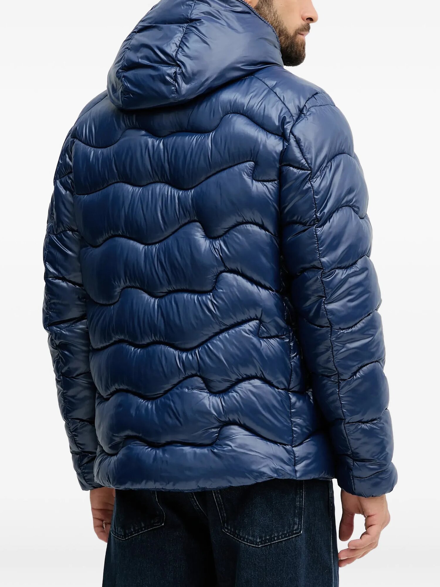 Куртка Save The Duck Hooded quilted jacket, размер 46, синий — фото 1