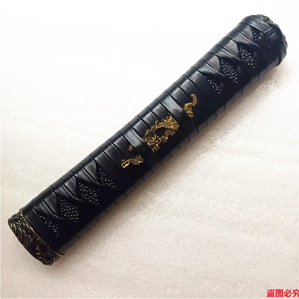 Рукоятка для меча Tsuka черная кожа 20 см