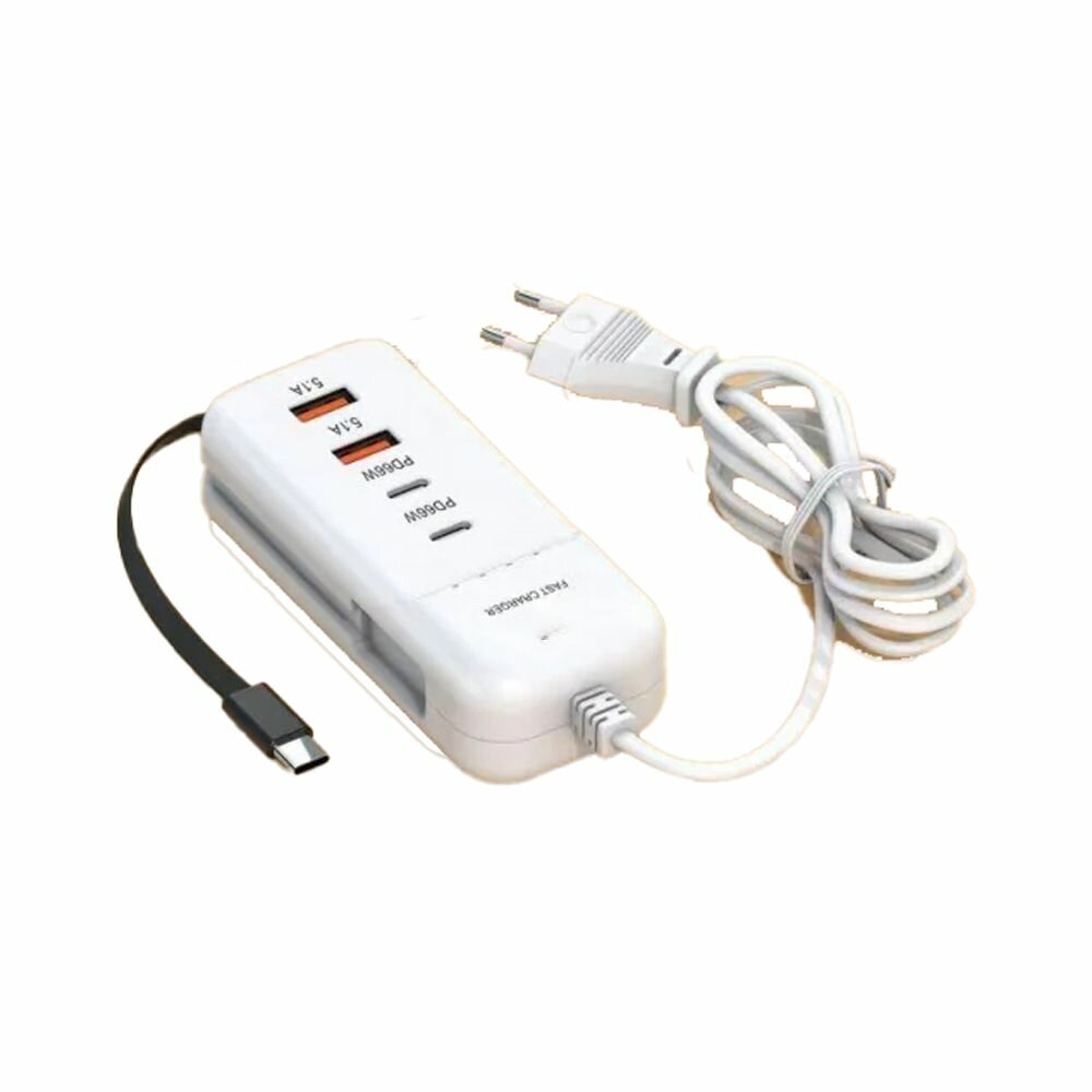 Зарядное устройство USB-C мощностью 66 Вт, многопортовое, с быстрой зарядкой, вилка EU/US/UK, сетевое зарядное устройство, портативный адаптер Quick Charge3.0, сетевой фильтр.