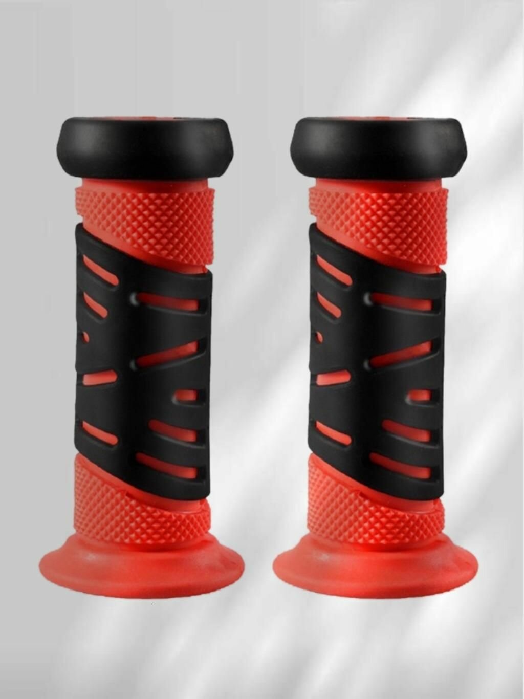 Ручки для велосипедов с противоскользящим покрытием, красный