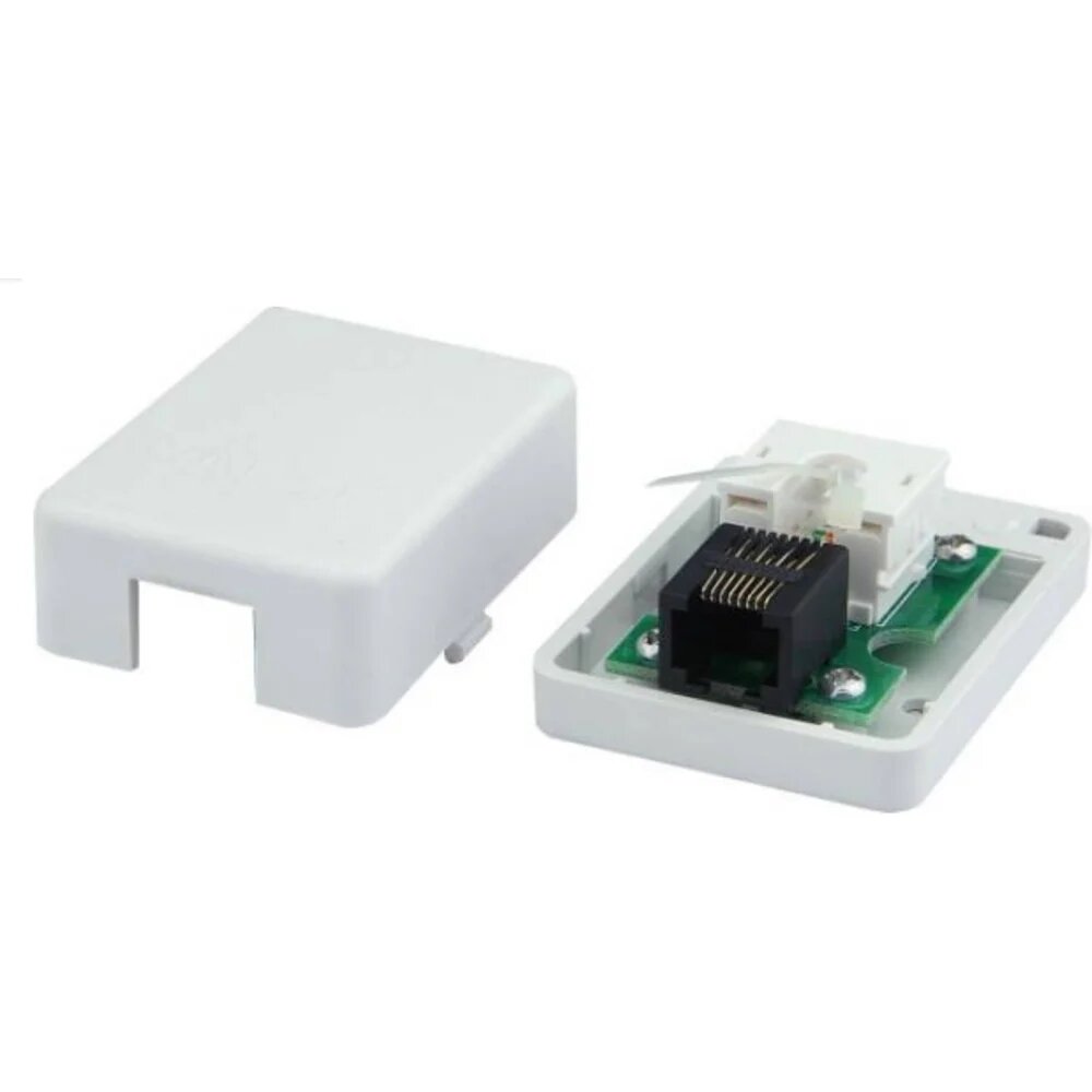 Универсальная розетка DKC CAT5E Keystone, 1 порт RNW5E1WH, пластиковый корпус, белый цвет, степень защиты