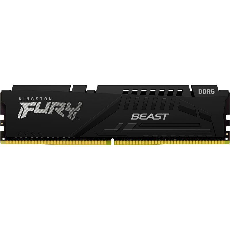 Оперативная память Kingston FURY Beast Black XMP, 16ГБ DDR5, 5200MT/s, CL40, KF552C40BB-16