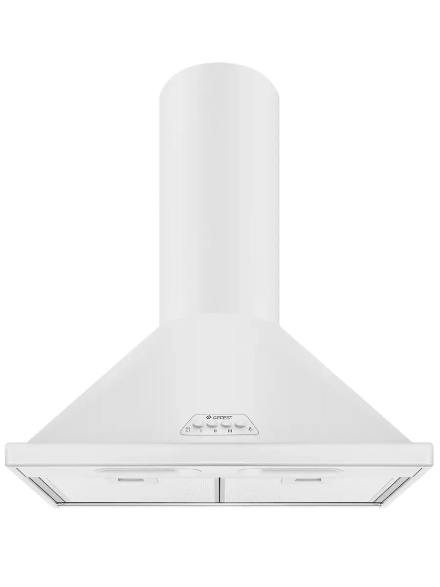 Вытяжка Gefest BO 1602 во, 60см, белая, купольная, настенная, 610 м³/ч