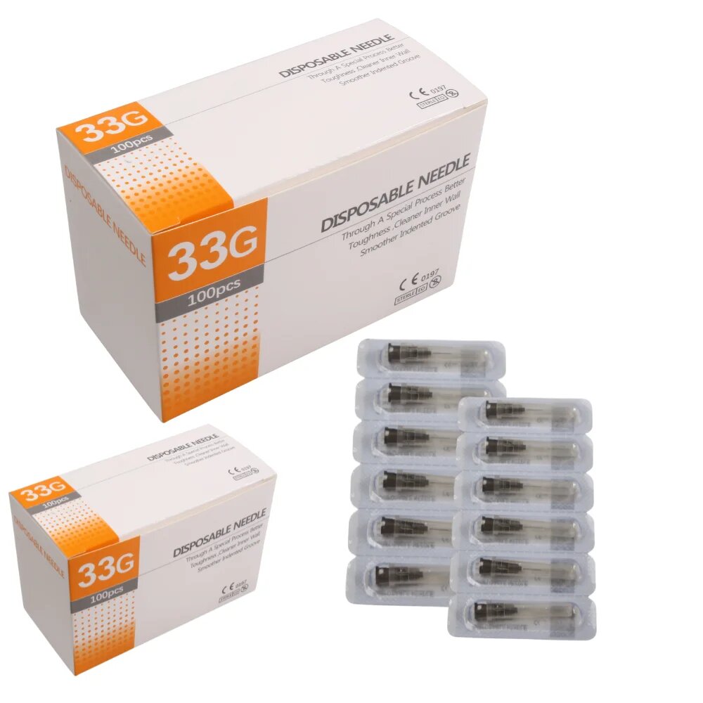 Иглы для мезотерапии 33G 4 мм, 100 шт