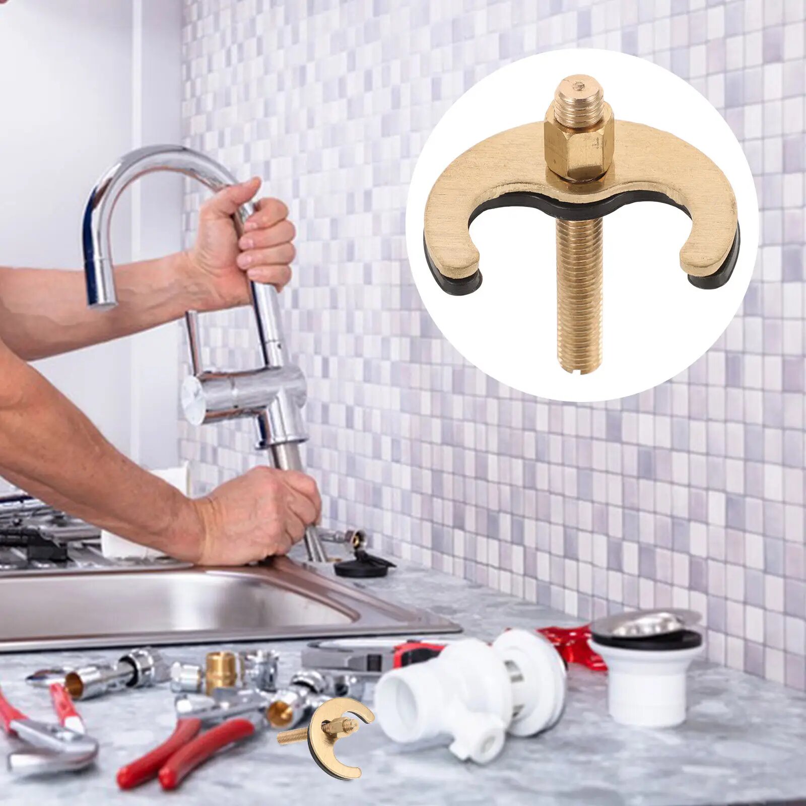 Комплект креплений для смесителя "Подкова"