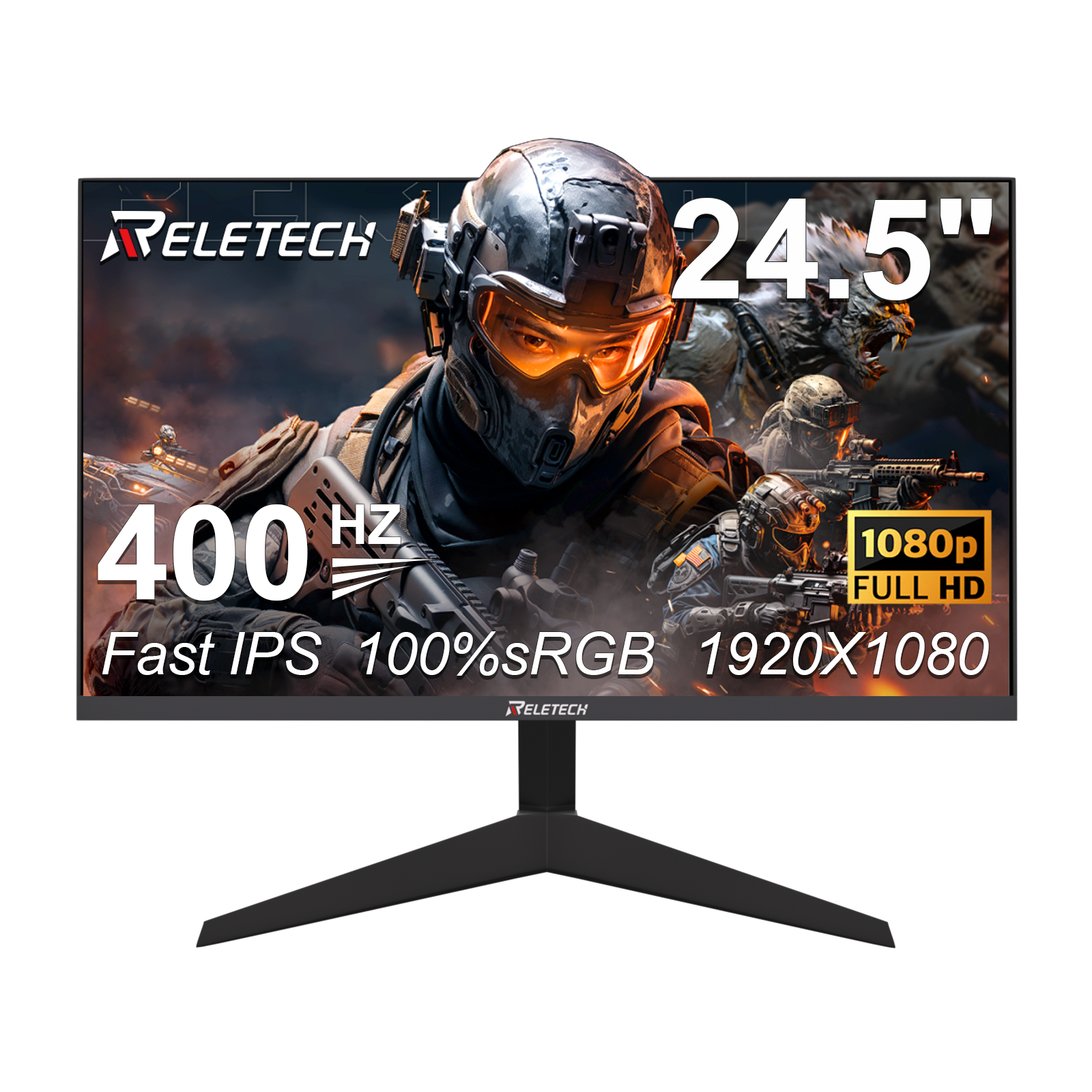 Монитор игровой Reletech 24.5″,400 Гц, IPS, 1920x1080, HDMI + DP, VESA, для компьютера, GT25 Sniper