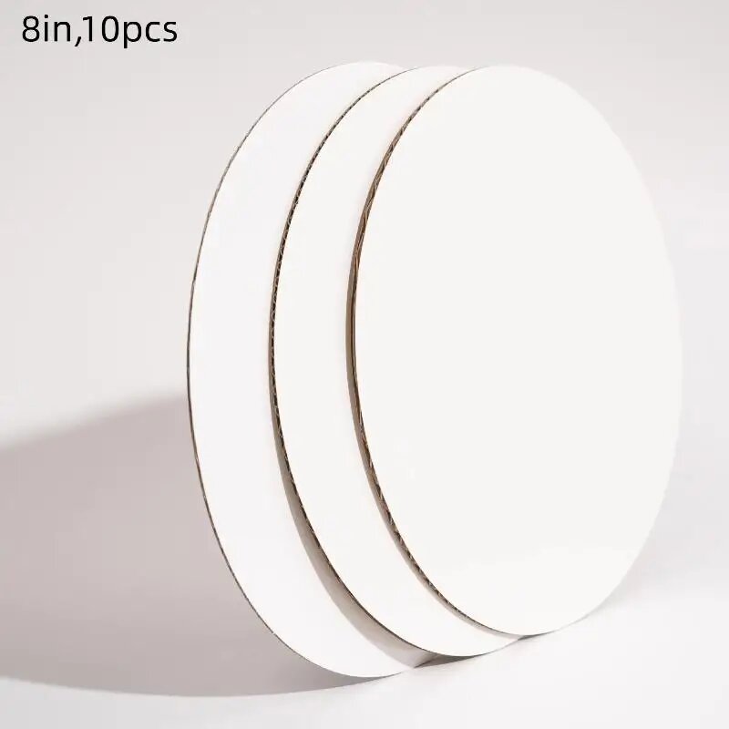 Картонные подложки для торта WHPHous, 6/8/10/12 дюймов, 10 шт Белый, 8IN White