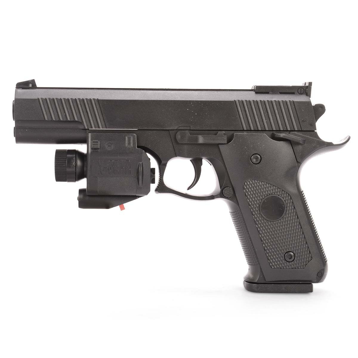 Пистолет детский 'X-PER' с лазерным прицелом, пластик/металл, черный, для детей от 3 лет