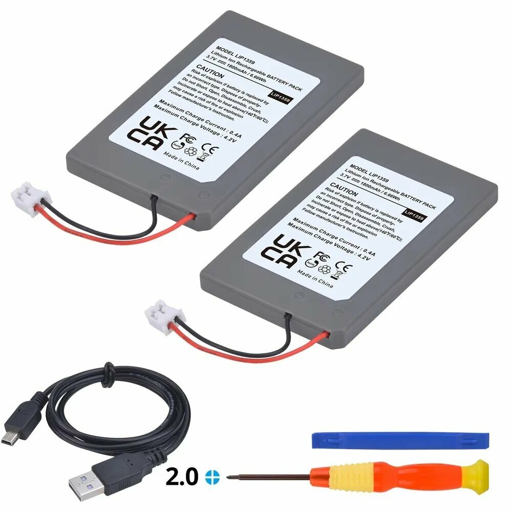 2 шт Тонкий маленький контроллер с батарейным отсеком SONY PS3Playstation3