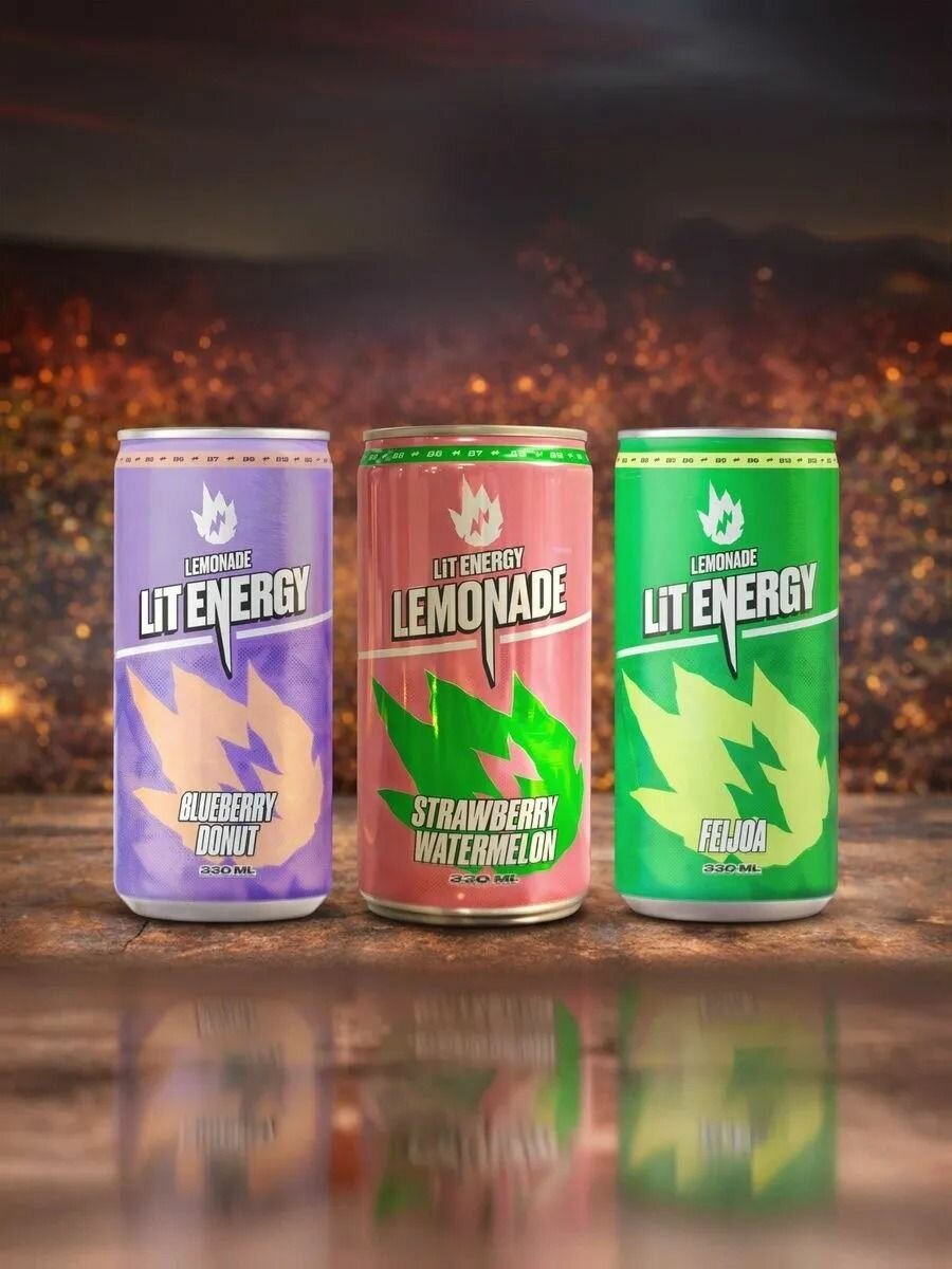 Лимонад 3 банки по 330 мл микс вкусов