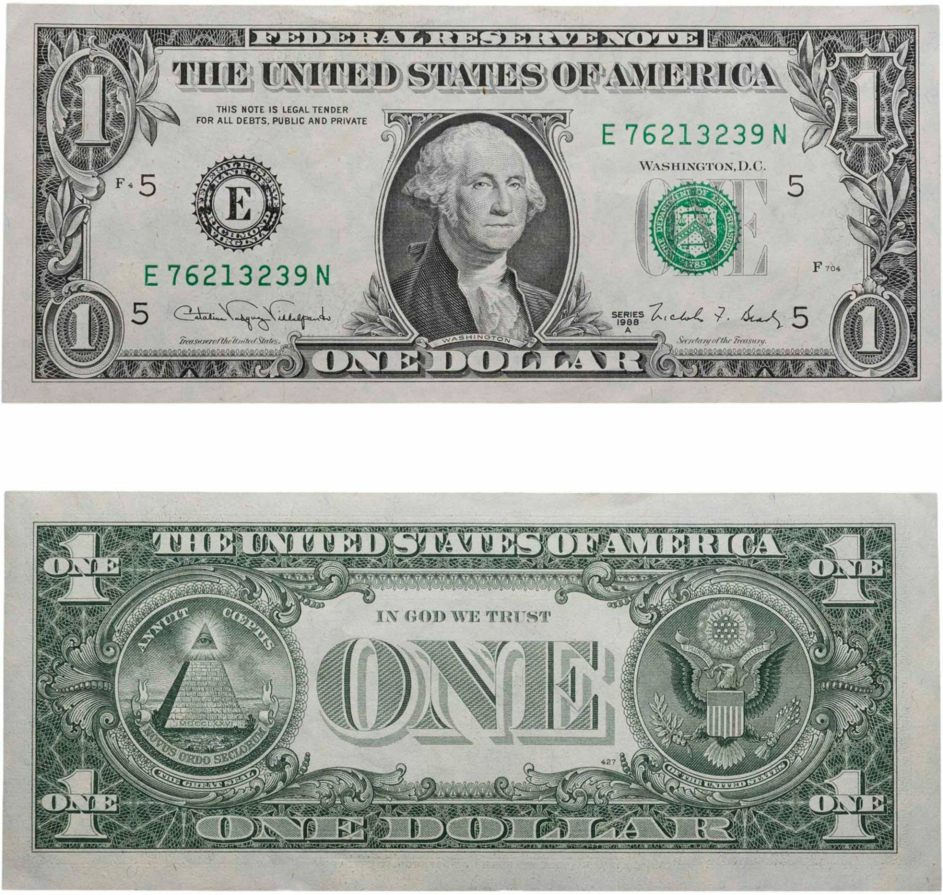 США 1 доллар 1988А Pick 480b Е-Ричмонд