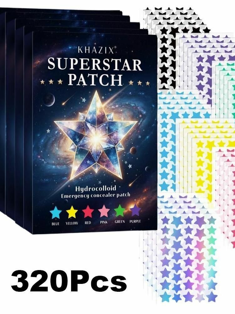 Патчи от прыщей большой набор звездочки для лица, маскирующие пластыри от акне и следов
