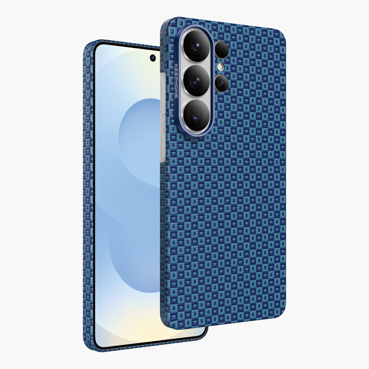 Чехол накладка для Samsung Galaxy S26 Ultra, KEEPHONE Kevlar Ankora Magnetic Case, Aramid, Deep Blue