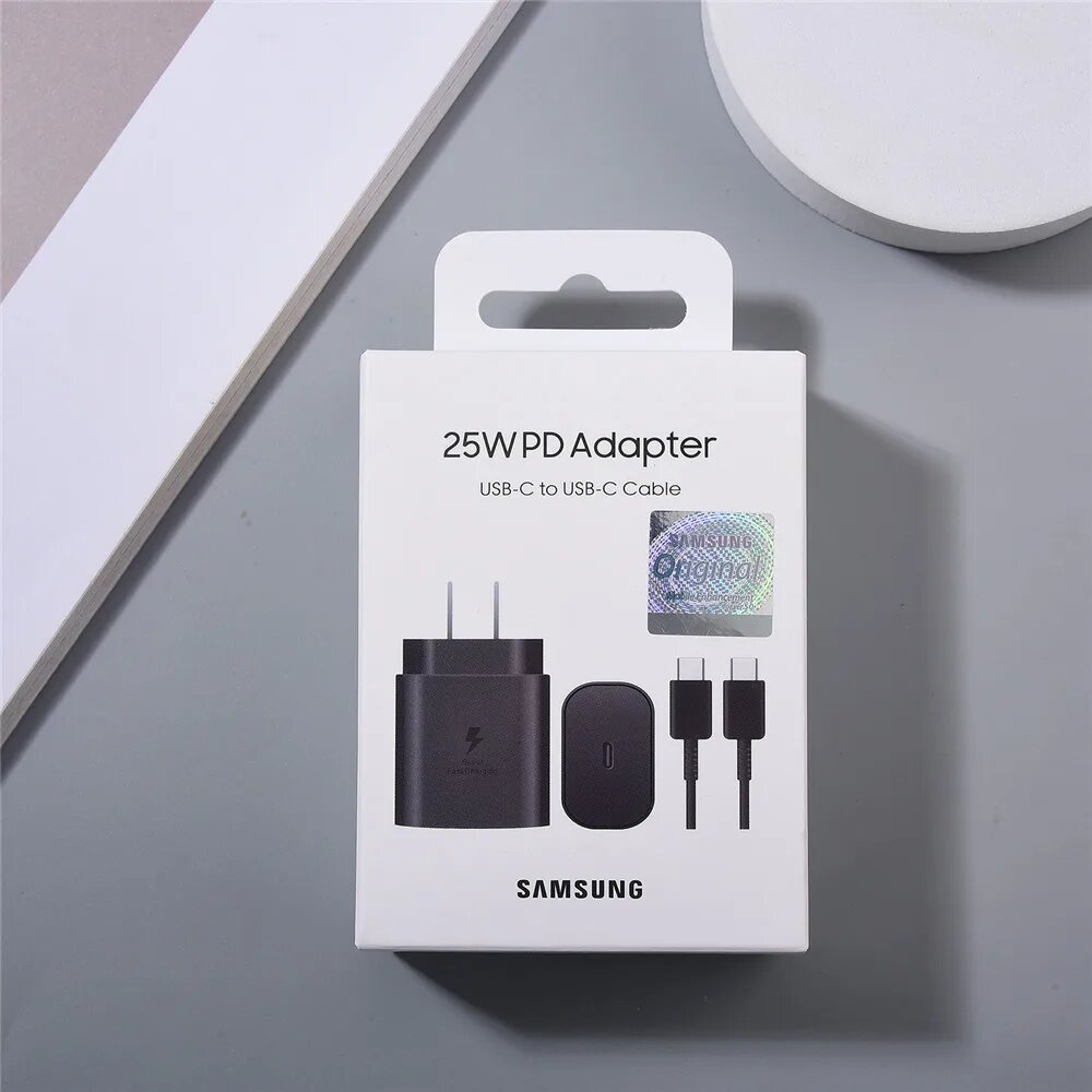 Samsung 25W PD адаптер USB-C, US set, черный